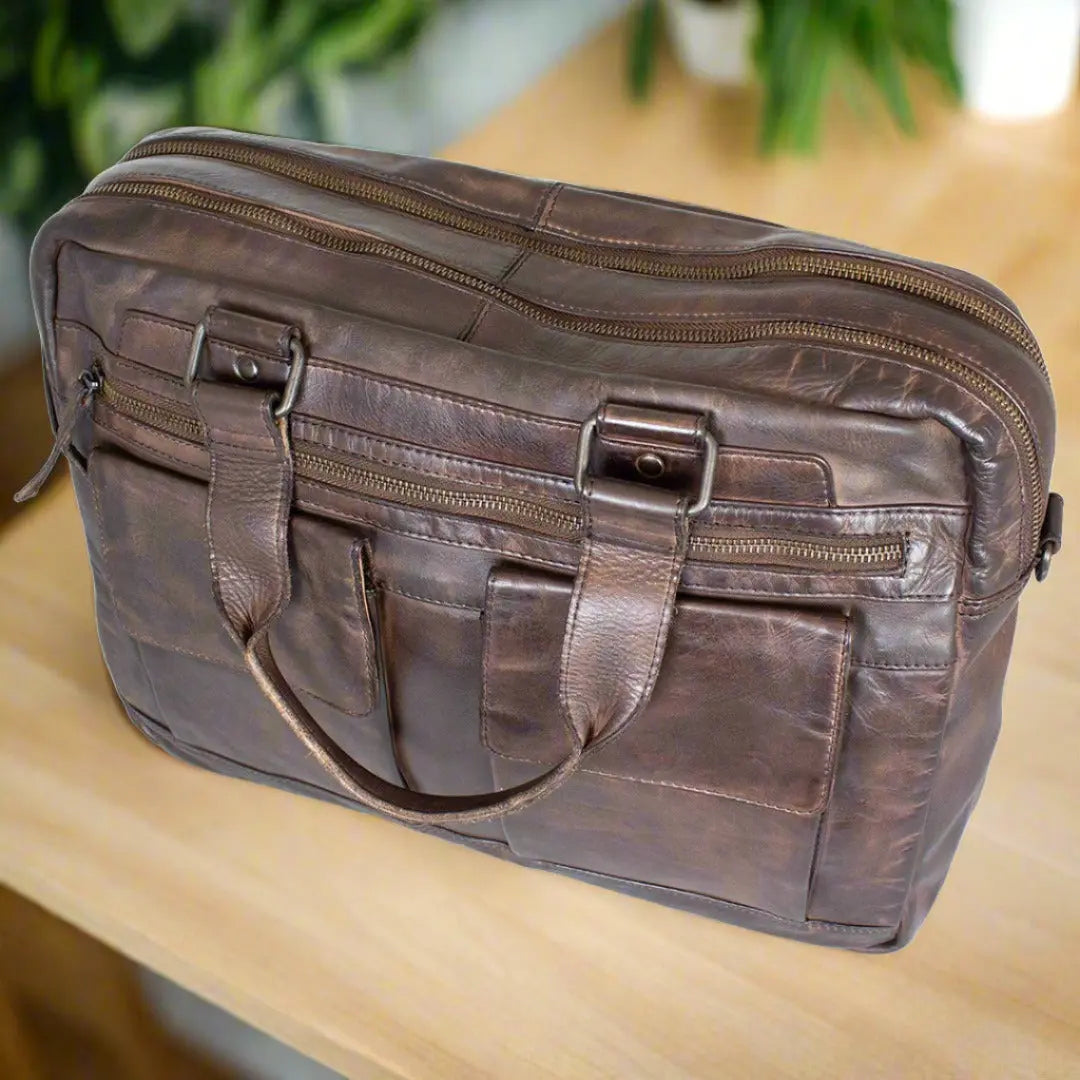 BOL Brown Commuter Laptop Bag - Boutique of Leathers/Open Road