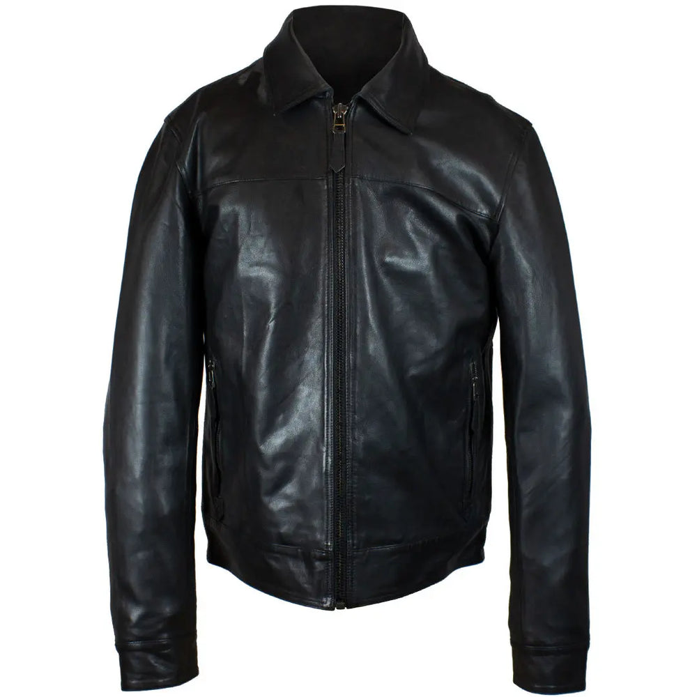 BOL Men's Quantum Classic Zip-up Leather Jacket - Boutique of