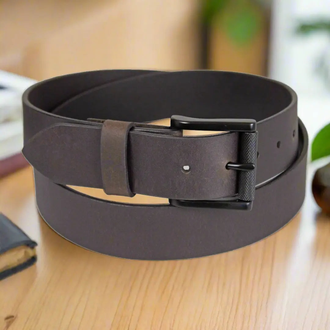 BOL Men's Removable Buckle Solid Leather Belt - Boutique of