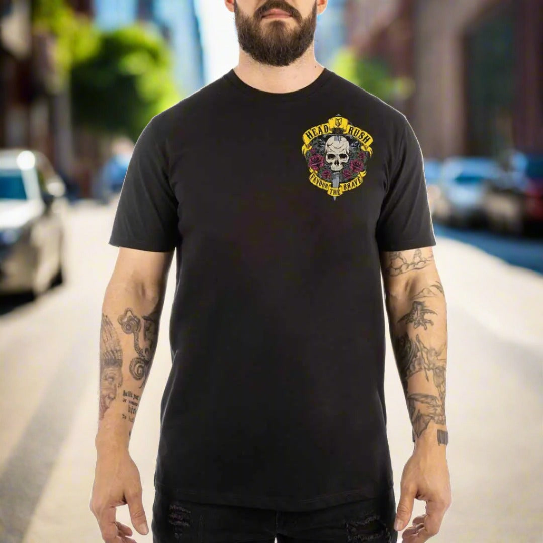 Headrush Men's Skull & Roses T-Shirt - Boutique of Leathers/Open Road
