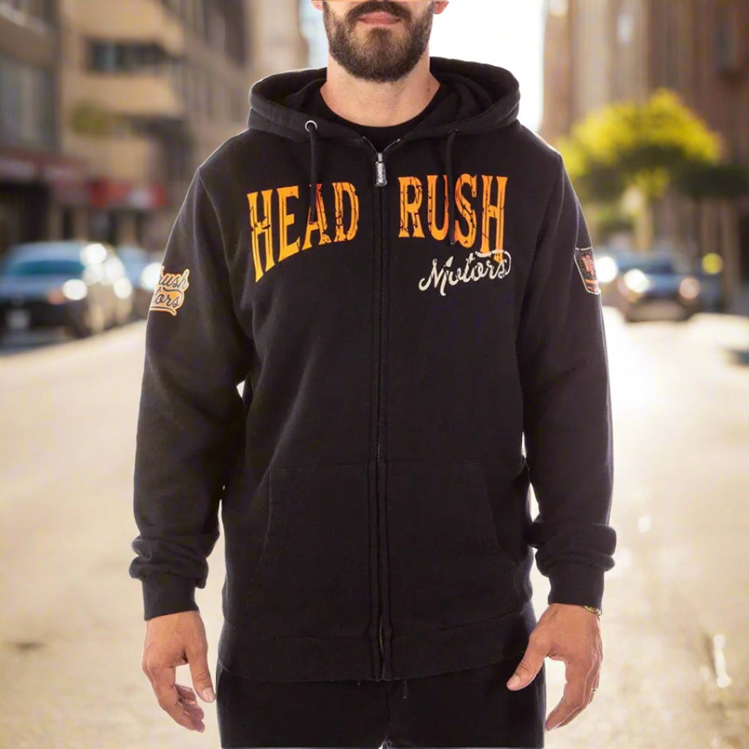 Headrush Men's The Mechanic Zip-Up Hoodie - Boutique of Leathers/Open