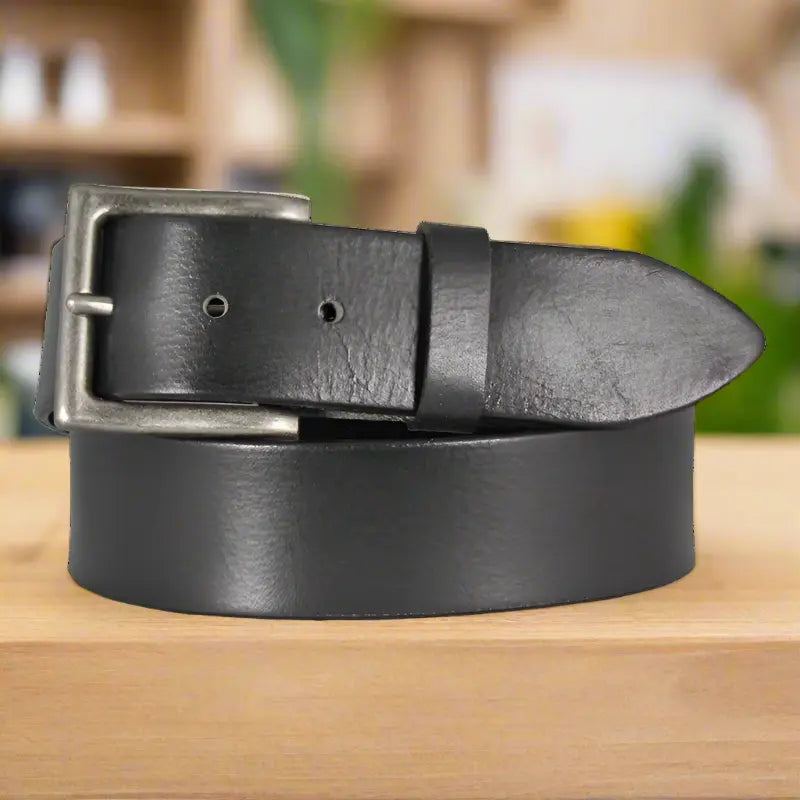 Keldon Leather Men's Solid Leather Belt - Boutique of Leathers/Open