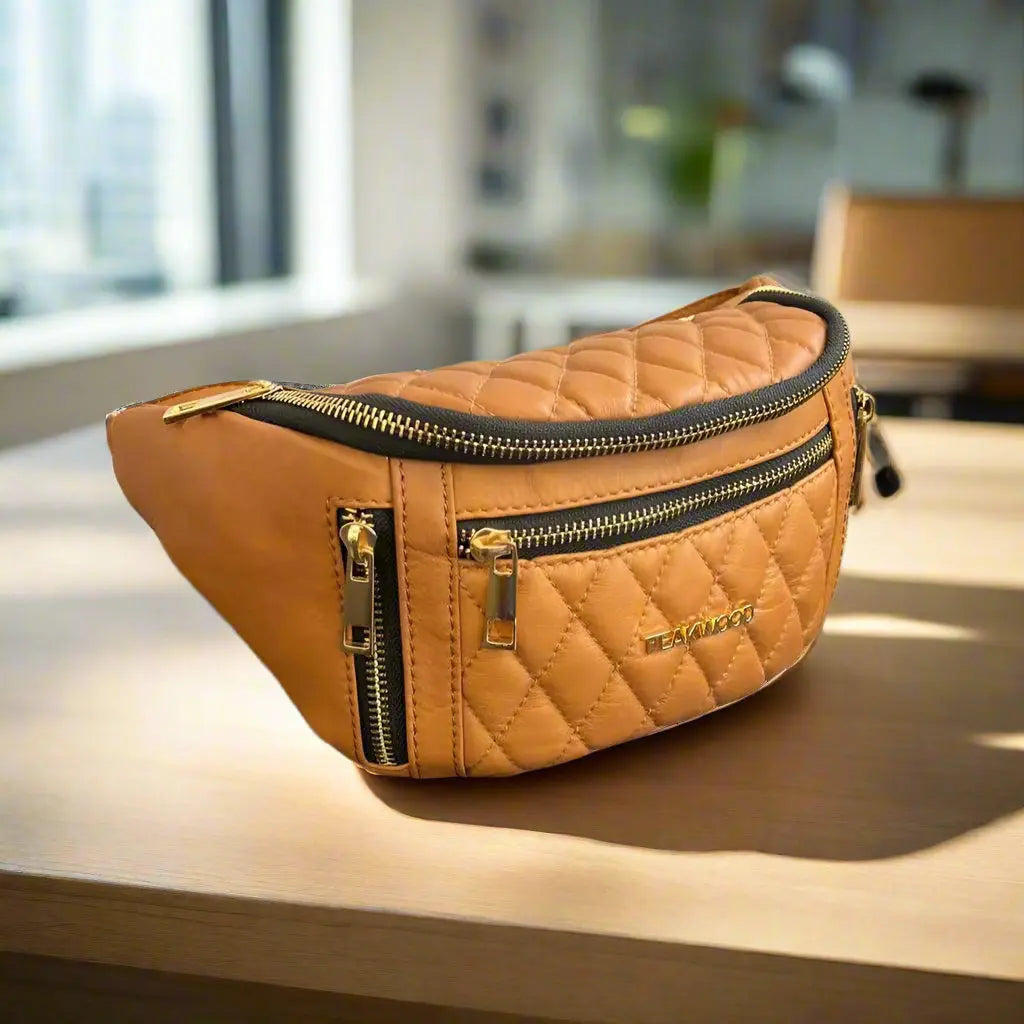Quilted Sheep Leather Waist Bag - Boutique of Leathers/Open Road